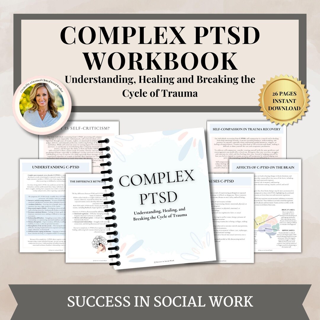 Complex PTSD Workbook for Therapist, Complex PTSD, Therapy Worksheets ...