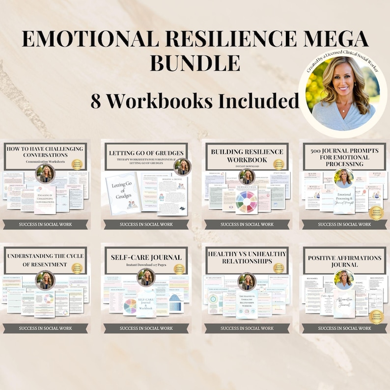 Emotional Resilience Mega Bundle Therapy Worksheets Life Skills Teen ...