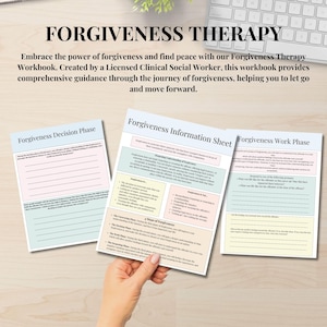 Forgiveness Therapy Worksheets, Self Help Self Growth Worksheets, Self ...