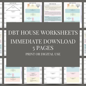 DBT House, Anxiety House Worksheet, DBT Skills, Dialectical Behavior ...