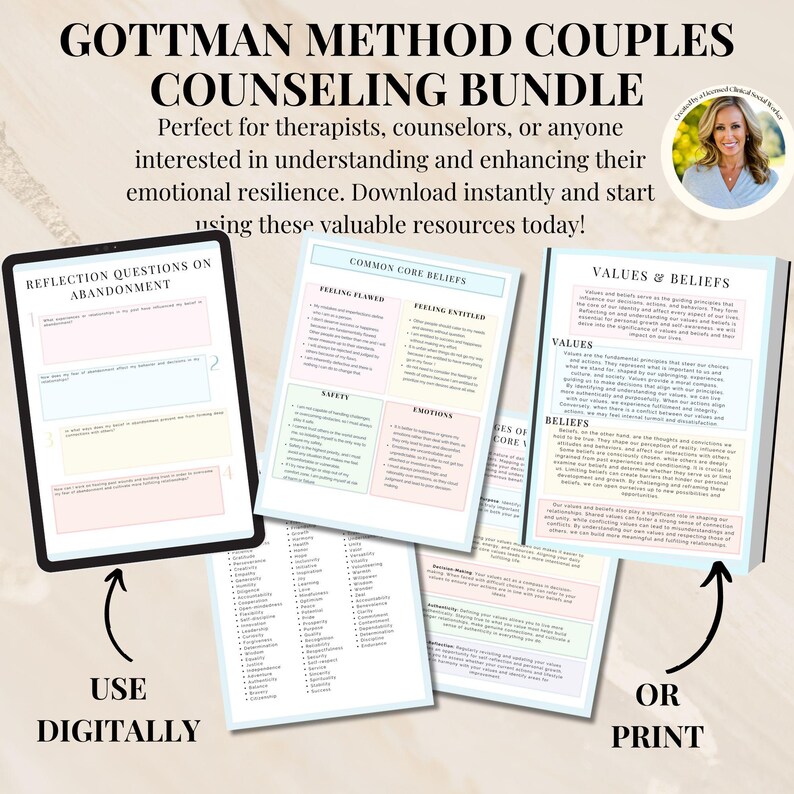 Gottman Method Couples Counseling Bundle,couples Counseling ...