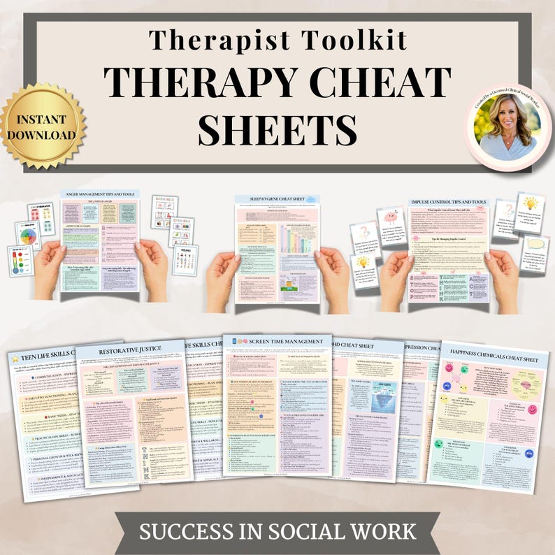 Teen Therapy Worksheet Bundle for Kids & Teen Life Skills Therapy ...
