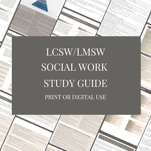 LCSW/LMSW Study Guide, ASWB Exam Tool, Complete Lcsw Lmsw Exam Study ...