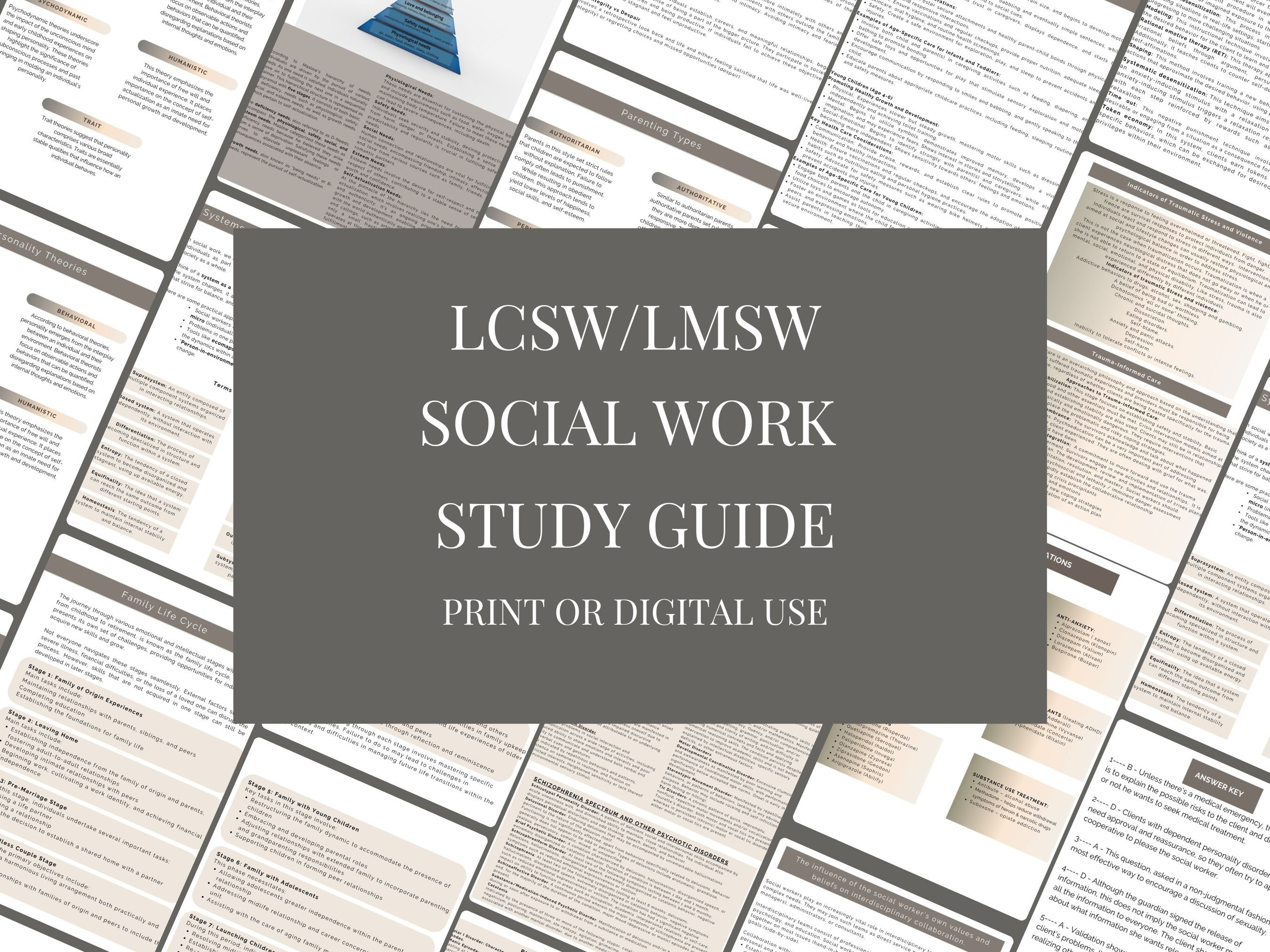LCSW/LMSW Study Guide, ASWB Exam Tool, Complete Lcsw Lmsw Exam Study ...