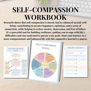 Self-compassion Journal, Therapy Journal, Therapy Worksheets, Mental ...