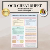 OCD Coping Skills Therapy Handout-counseling Poster-kids-teens-ocd ...