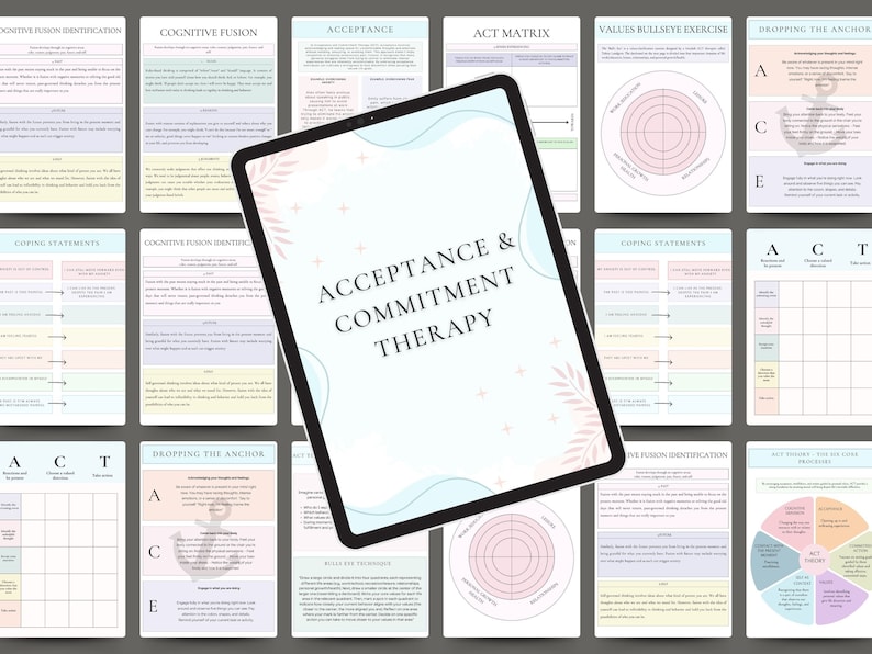 Acceptance and Commitment Therapy Worksheets,act Therapy Worksheets ...