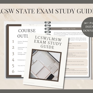 LCSW/LMSW Study Guide, ASWB Exam Tool, Complete Lcsw Lmsw Exam Study ...