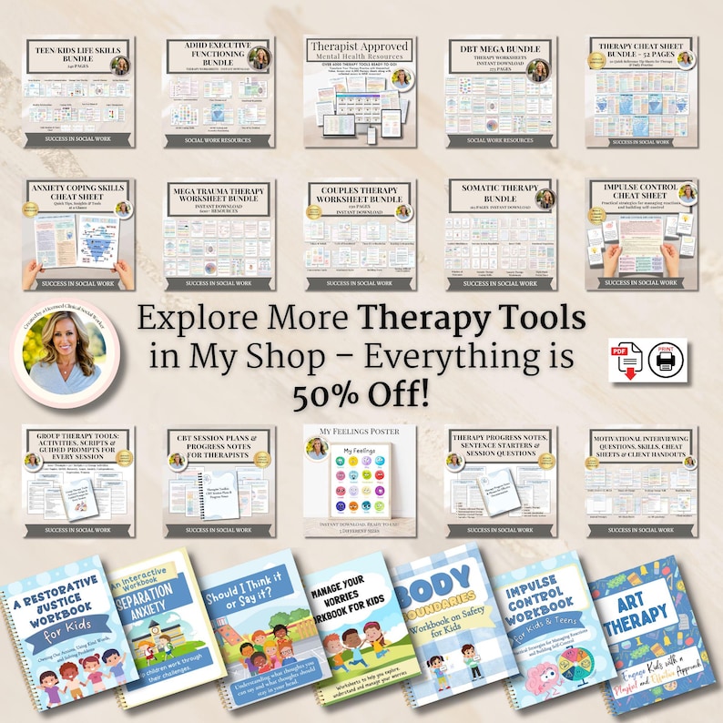 Executive Functioning Flashcards for Kids and Teens With ADHD Tools Therapy Worksheets Printable ...