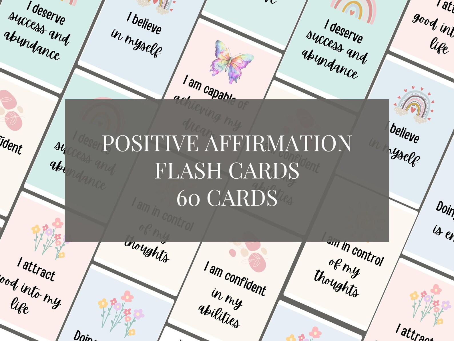 Affirmation Cards, Positive Quote Flash Cards, Affirmation Cards, Self ...