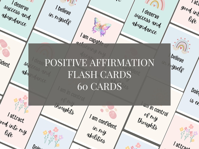 Affirmation Cards, Positive Quote Flash Cards, Affirmation Cards, Self ...