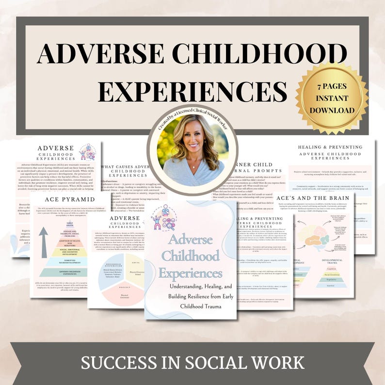 Adverse Childhood Experiences Therapy Worksheets, Healing Your Inner ...