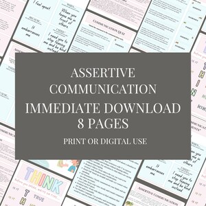 Assertive Communication Worksheets, Communication Styles and Social ...