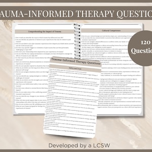 Trauma-informed Therapy Questions, Trauma Therapy Questions Bundle ...