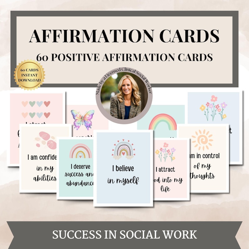 Affirmation Cards, Positive Quote Flash Cards, Affirmation Cards, Self ...