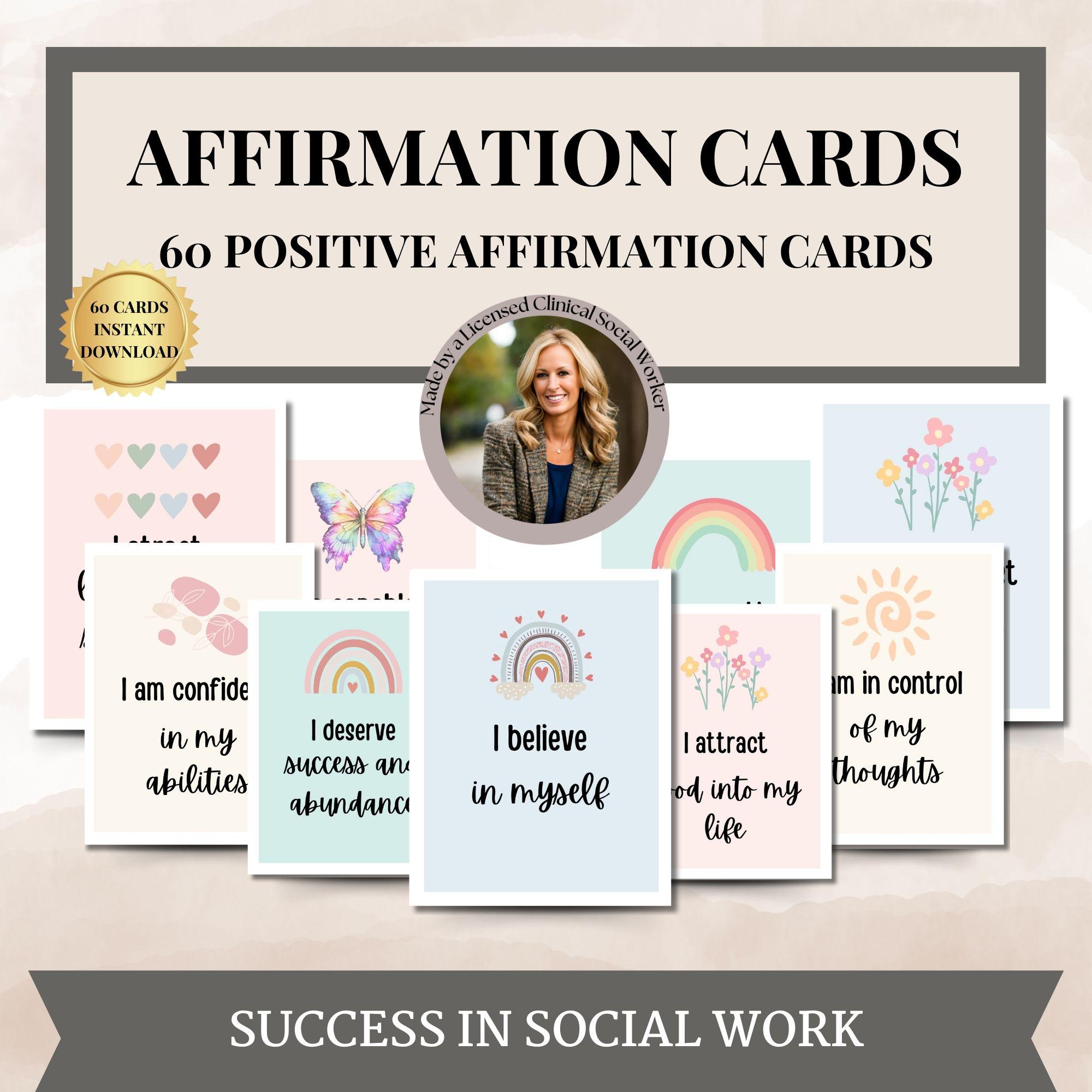 Affirmation Cards, Positive Quote Flash Cards, Affirmation Cards, Self ...