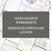 Sleep Hygiene Worksheets, Sleep Journal, Therapy Office Decor, Self ...