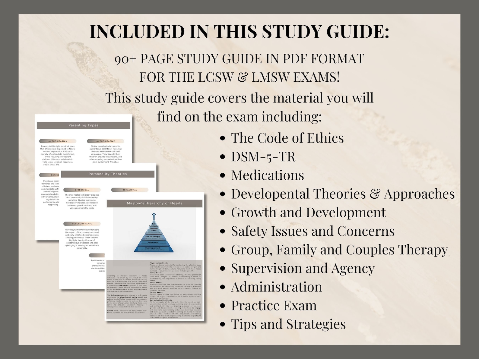 LCSW/LMSW Study Guide, ASWB Exam Tool, Complete Lcsw Lmsw Exam Study ...