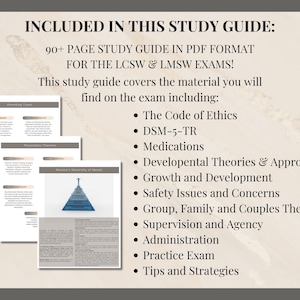 LCSW/LMSW Study Guide, ASWB Exam Tool, Complete Lcsw Lmsw Exam Study ...