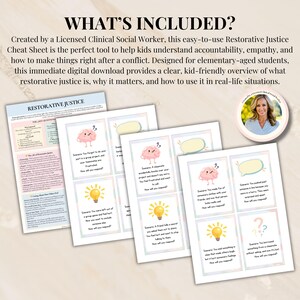 Restorative Justice Cheat Sheet Conflict Resolution Kids Conversation ...