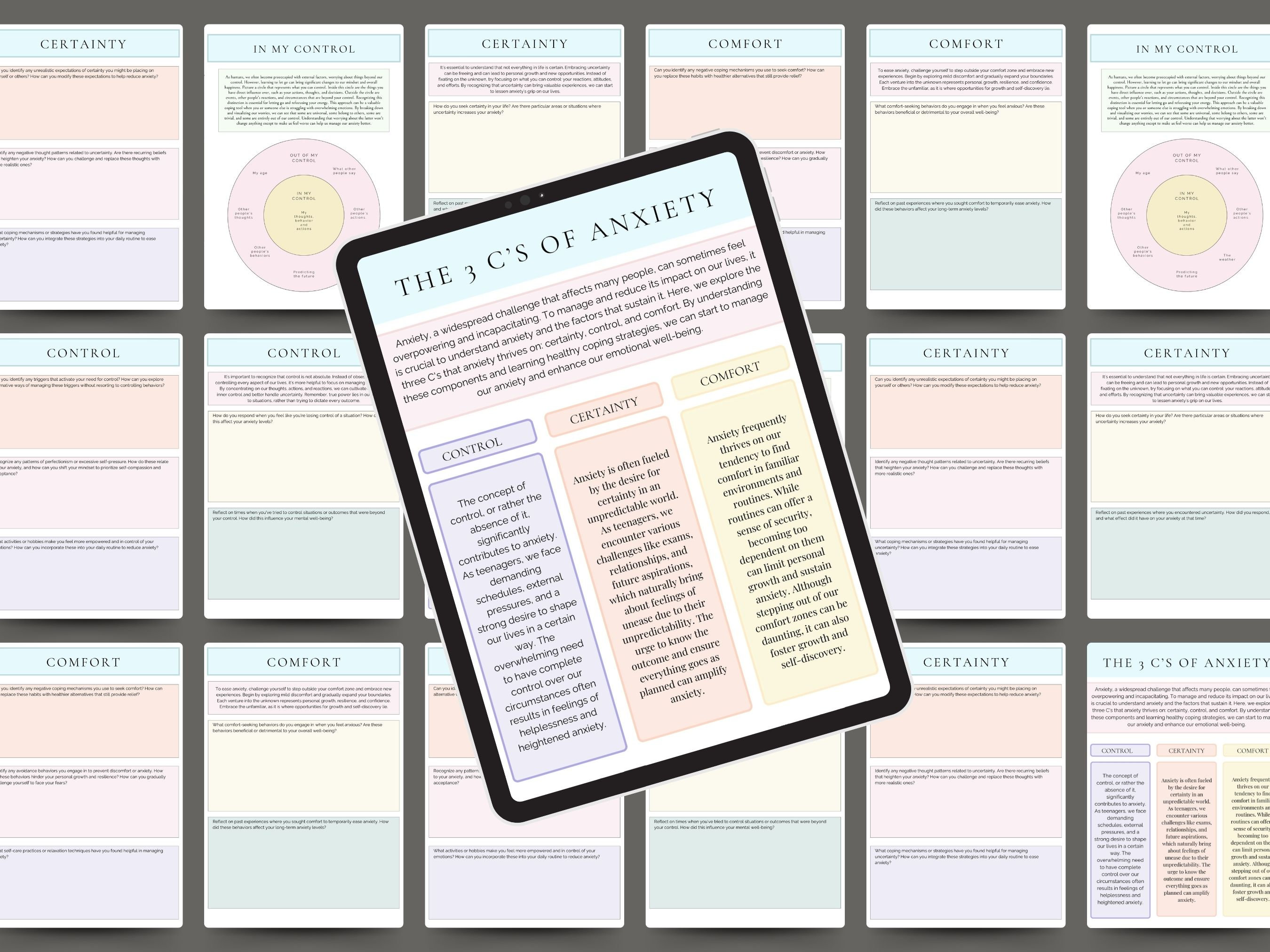 Anxiety Worksheets, Circle of Control, Therapy Tools, Therapy ...
