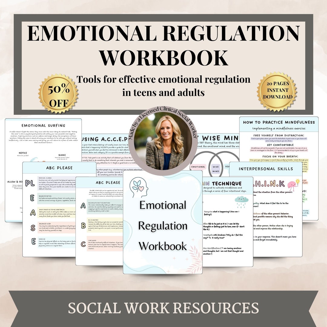 Emotional Regulation Toolkit for Teens and Adults, Mindfulness, Self ...