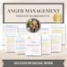 Anger Management Workbook Therapy Worksheets Calming Strategies Self ...
