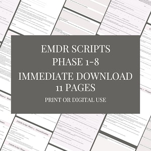 EMDR Scripts Phase 1-8, Eye Movement Psychotherapy, Eye Movement ...