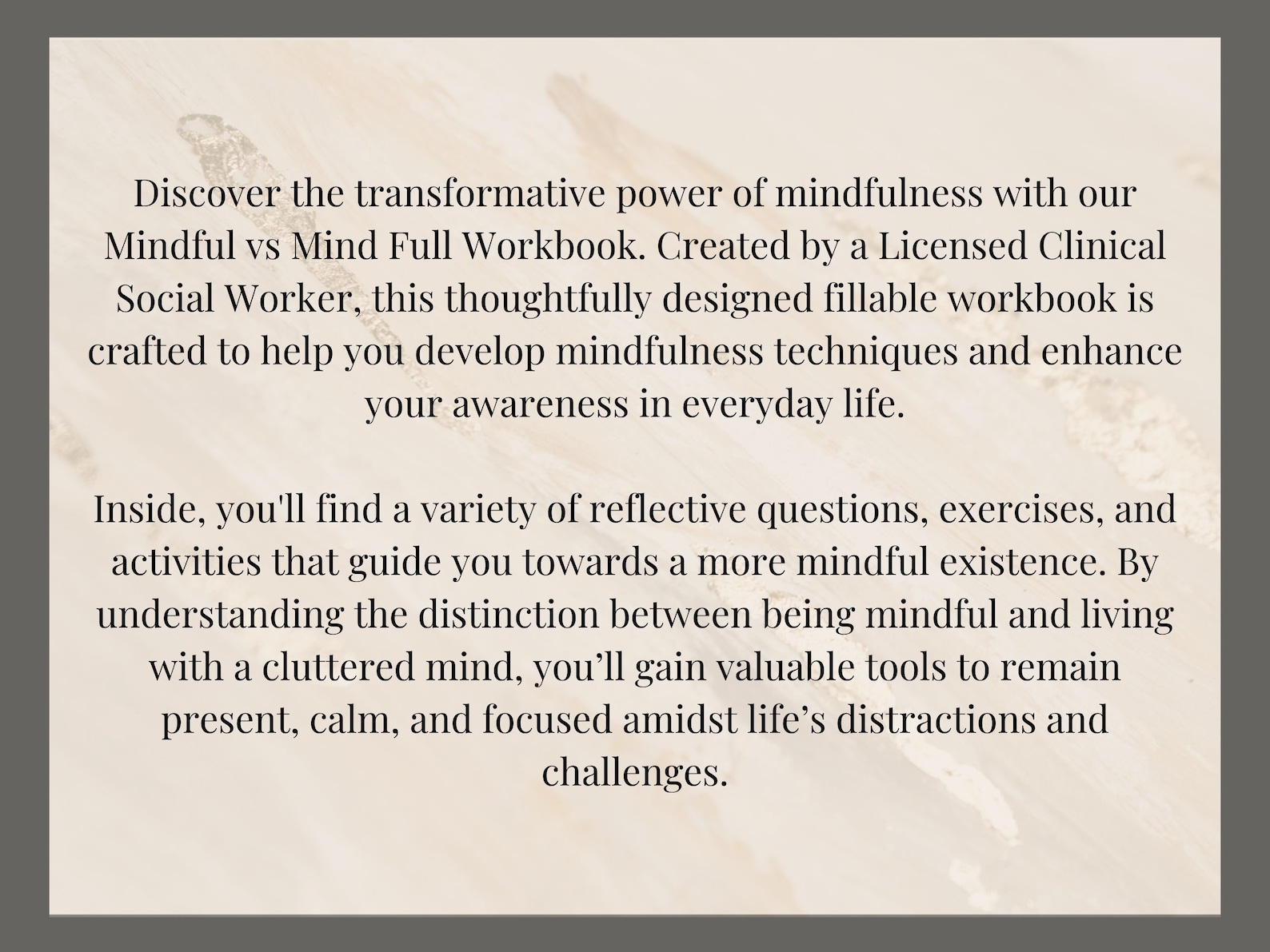 Mindfulness Worksheets, Mindful Vs Mind Full Workbook,dbt Worksheets ...