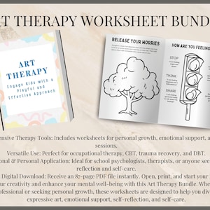 Art Therapy Worksheets for Mental Health School Counselors Therapists ...