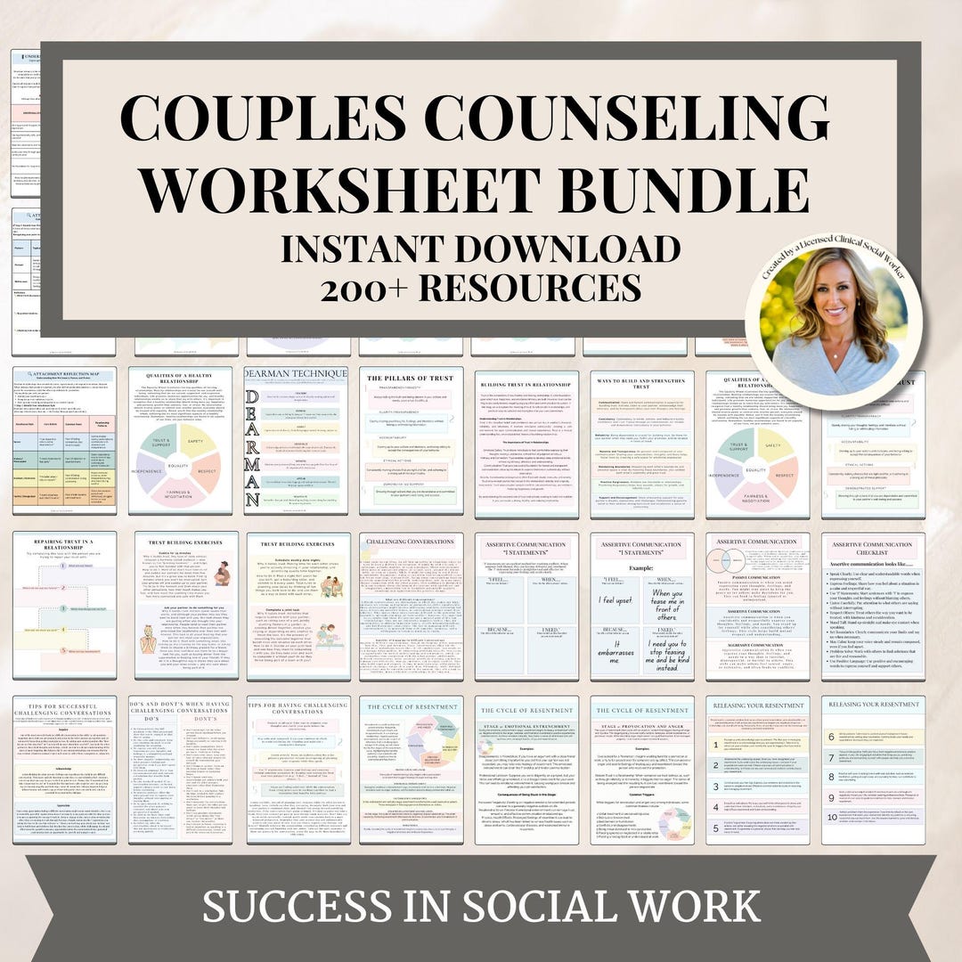 Couples Therapy Mega Bundle,couples Counseling,communication Tools ...