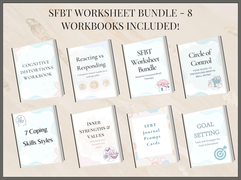 Solution Focused Therapy Mega Bundle, Mental Health,sfbt Worksheets ...