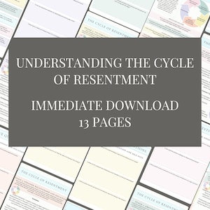 Cycle of Resentment Therapy Worksheets,the Resentment Cycle ...