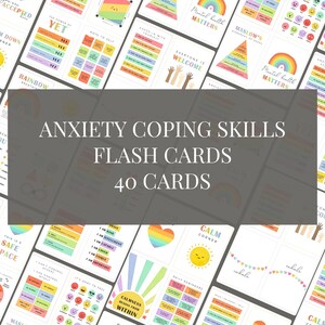Anxiety Coping Skills Flashcards Workbook Digital or Printable ...