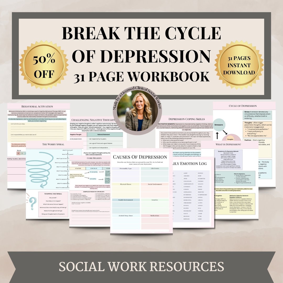 Depression Worksheets, Therapy Worksheets, Therapist Tools, Anxiety ...