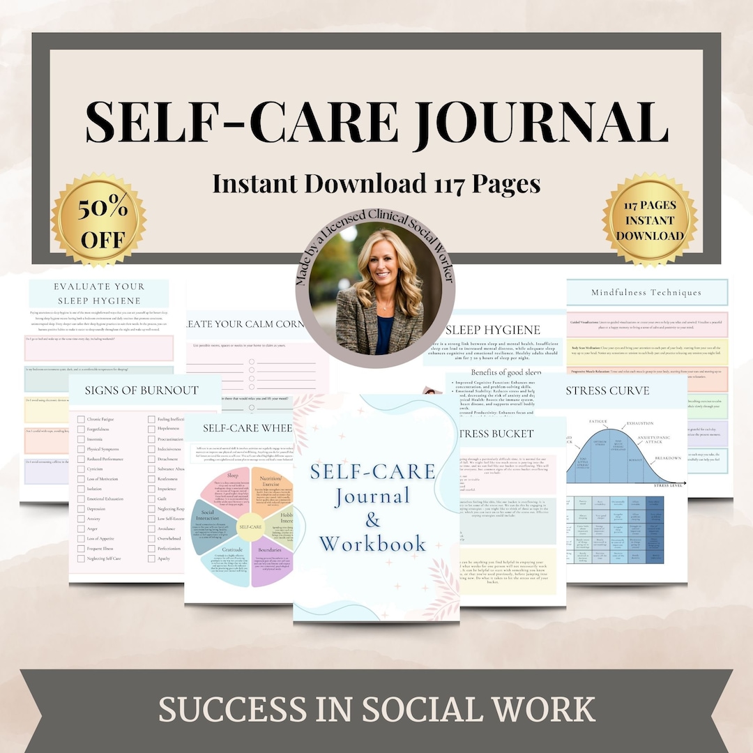 Self Care Journal, Self Care Workbook, Burnout, Stress Management, Self ...