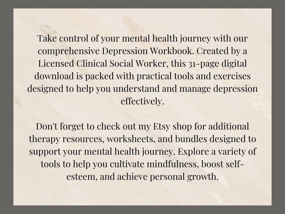 Depression Worksheets, Therapy Worksheets, Therapist Tools, Anxiety ...