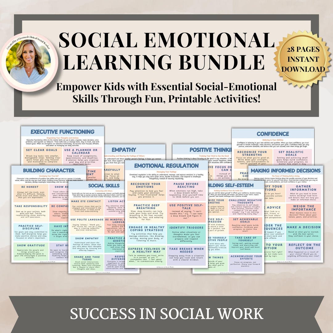 Social Emotional Learning Bundle, Social Emotional Learning Children ...