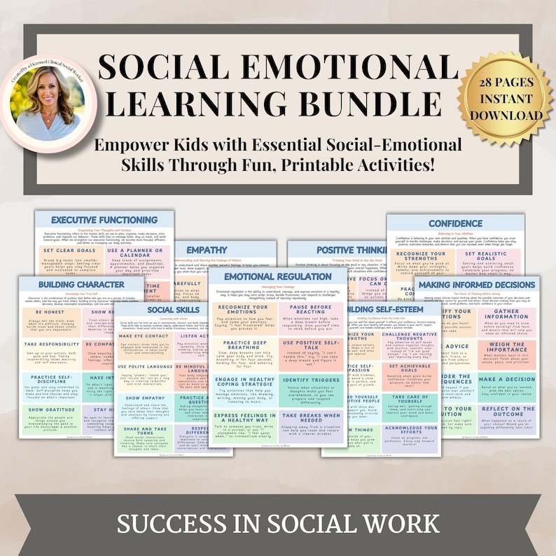 Social Emotional Learning Bundle, Social Emotional Learning Children ...