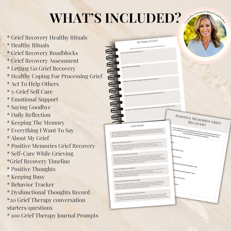 Grief and Loss Worksheets for Processing Grief and Finding Emotional ...
