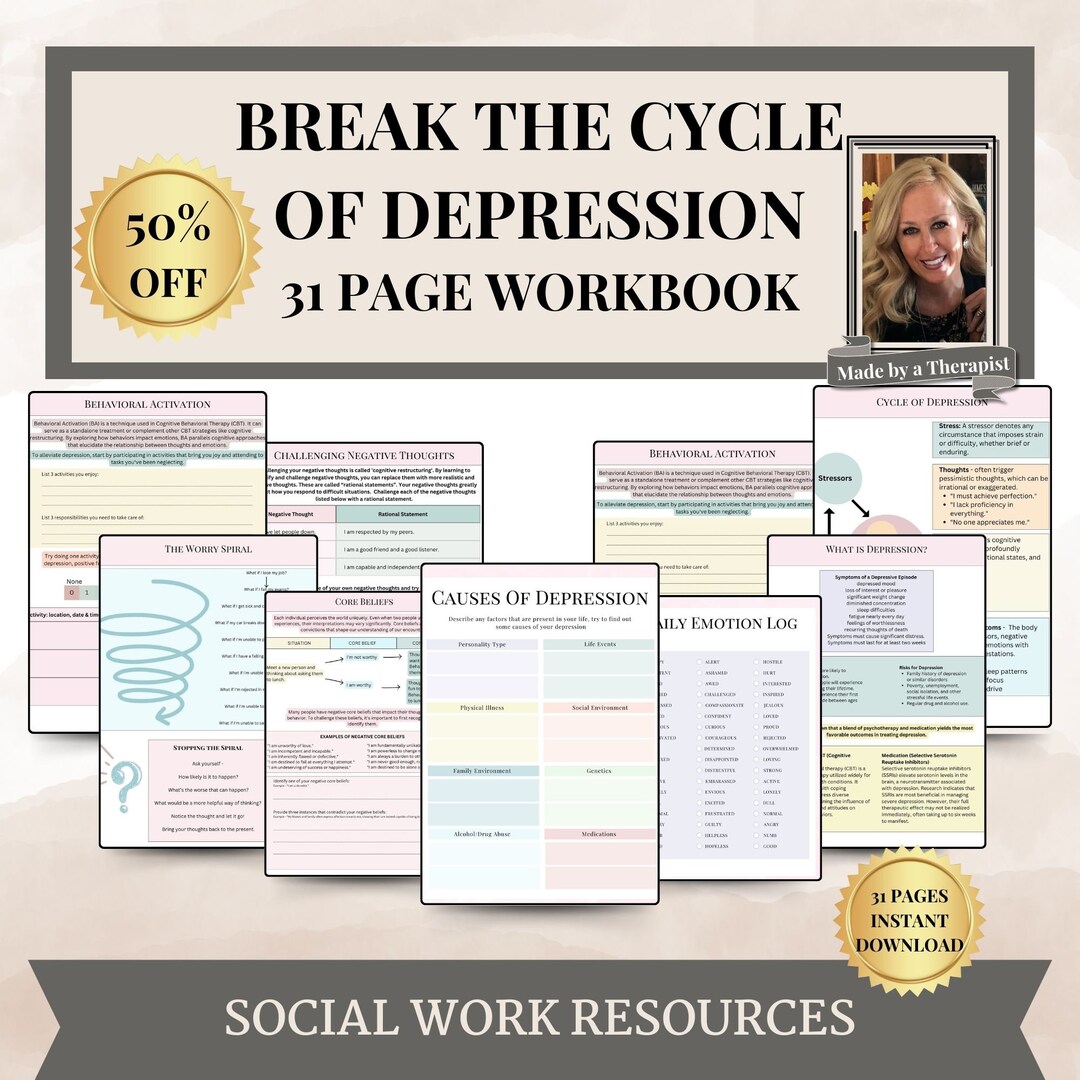 Depression Worksheets, Therapy Worksheets, Therapist Tools, Anxiety ...