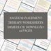 Anger Management Workbook Therapy Worksheets Calming Strategies Self ...