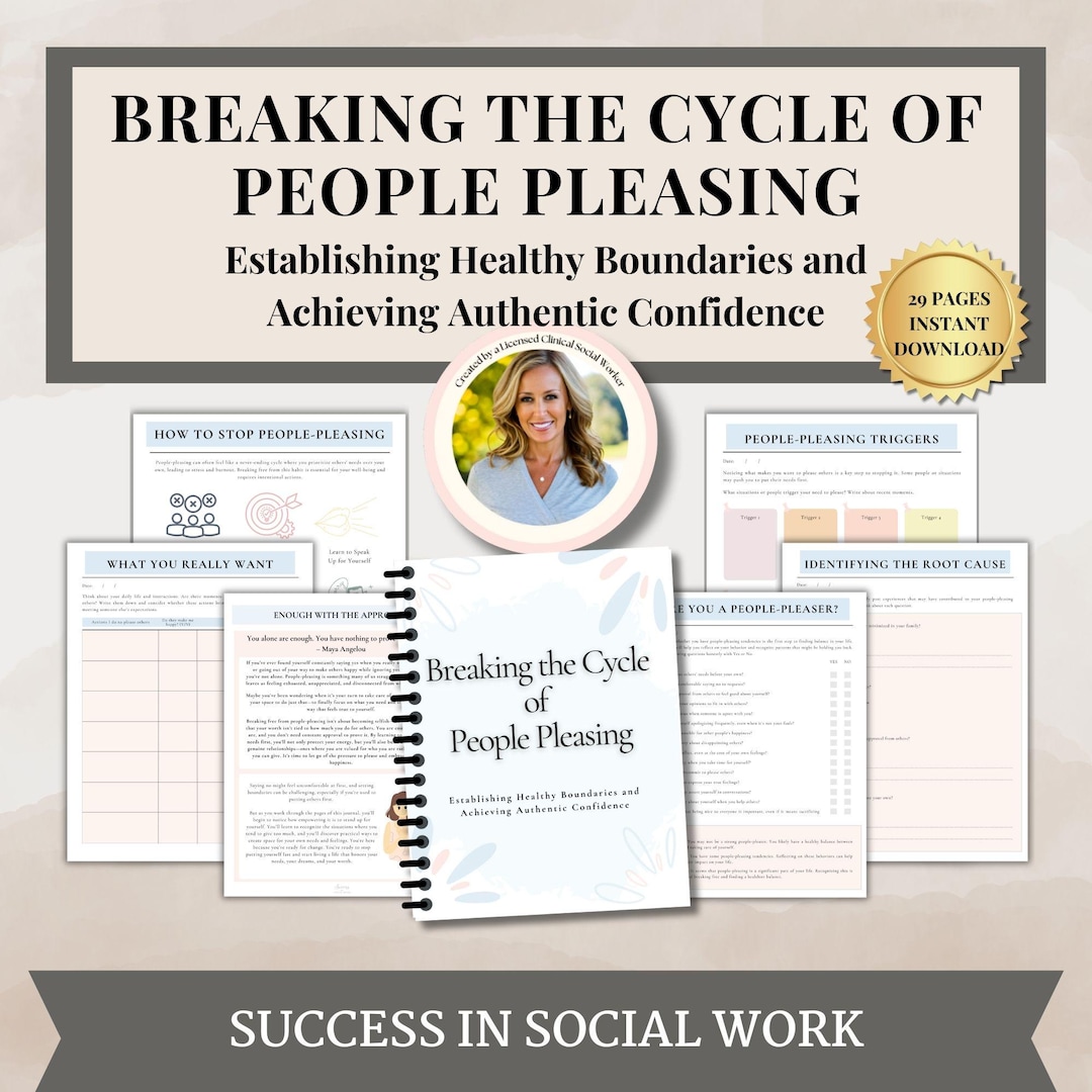 People Pleasing Workbook, Boundary Setting for People Pleasers, Self ...
