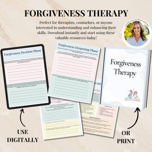 Forgiveness Therapy Worksheets, Self Help Self Growth Worksheets, Self ...