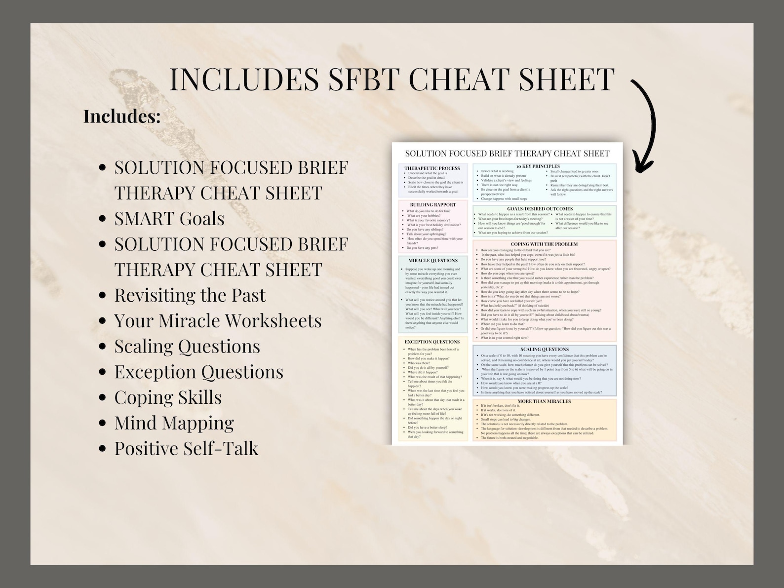 Solution Focused Therapy Worksheets, Mental Health,sfbt Worksheets ...