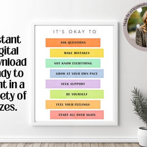 Set of 8 Counseling Posters Office Decor School Psychologist Wall Art ...