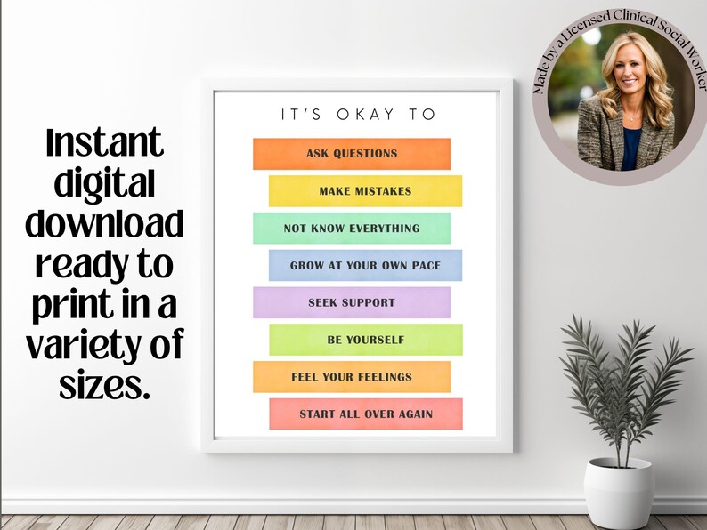 Set of 8 Counseling Posters Office Decor School Psychologist Wall Art ...