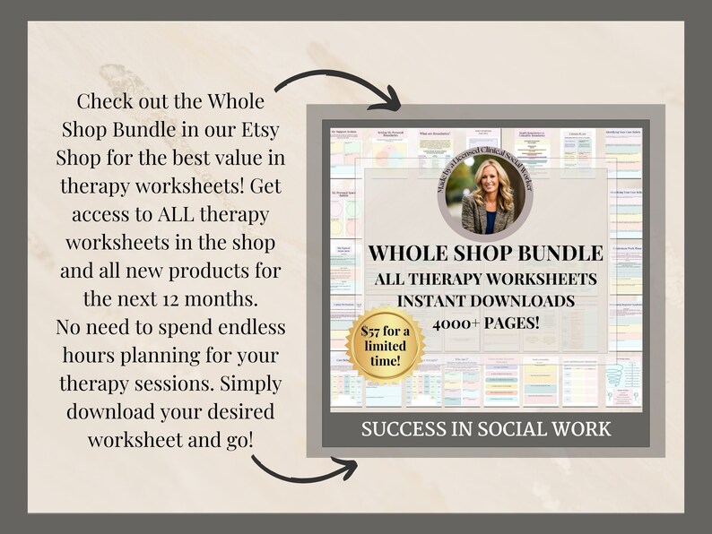 Teen Therapy Worksheet Bundle, Therapist Journal Anxiety, Teenagers ...