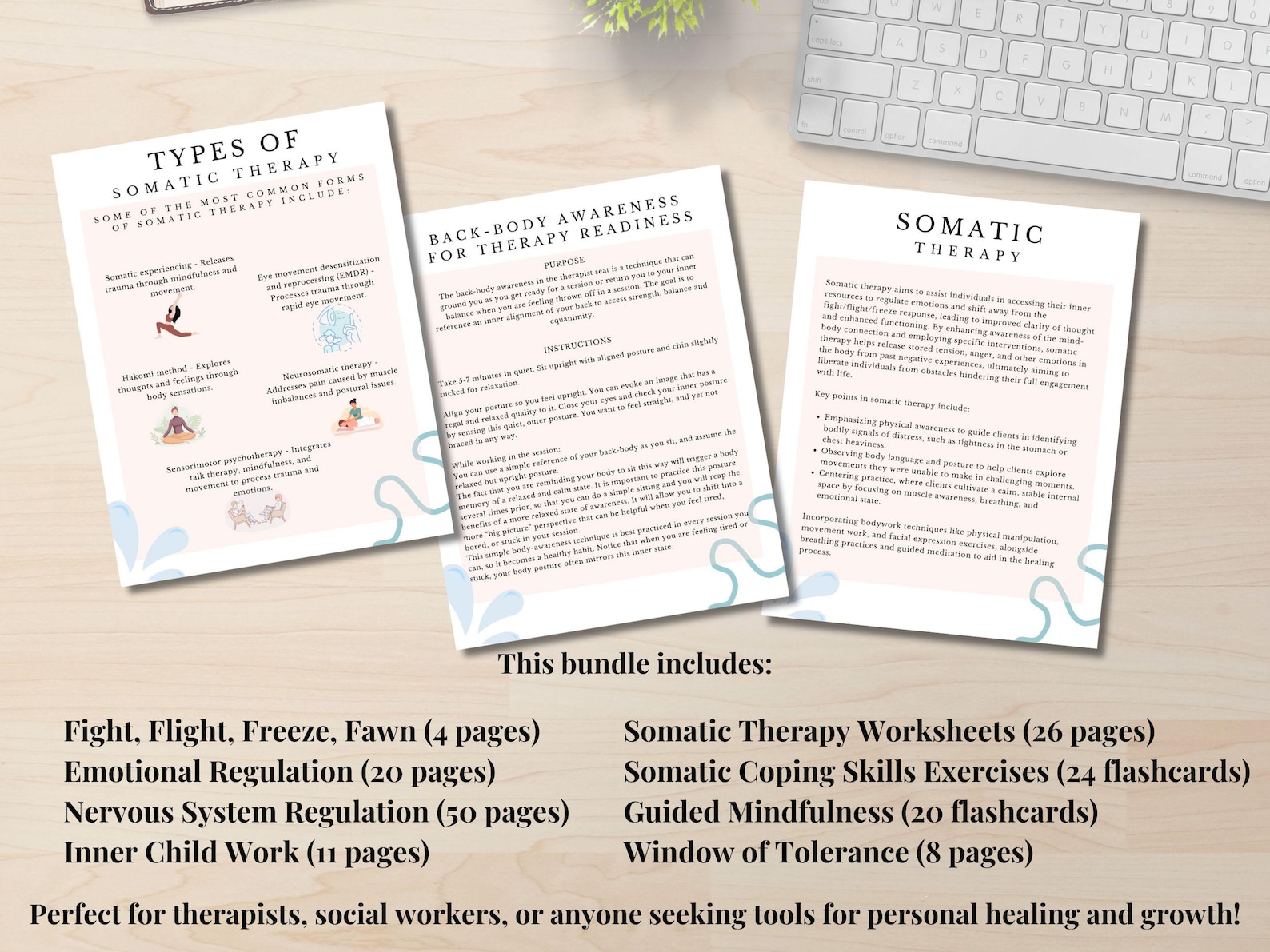 Somatic Therapy Bundle, Somatic Healing & Exercises, Emotional Regulation, Grounding Techniques ...