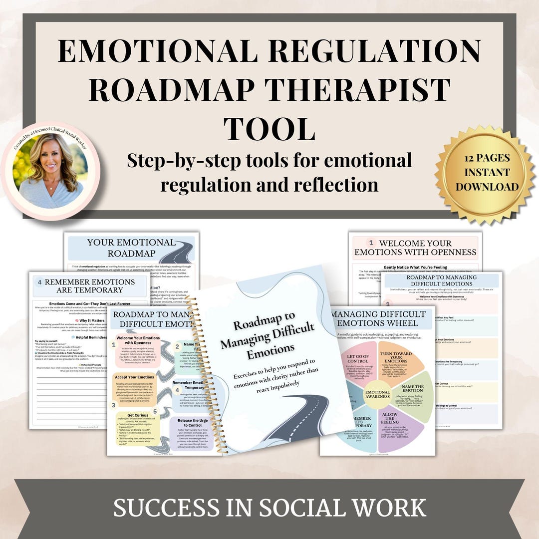 Emotional Regulation and Managing Emotions Workbook Mega Bundle Therapy ...